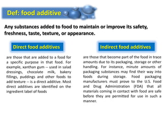 Additives in food | PPT