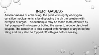 Additive substances for parenterals | PPTX