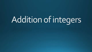 Additon of integers | PPTX | Physics | Science