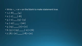 Additon of integers | PPTX | Physics | Science