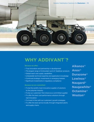 Addivant polymer stabilizers for elastomer rubber | PDF