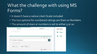 Add likert scale to microsoft forms | PPTX