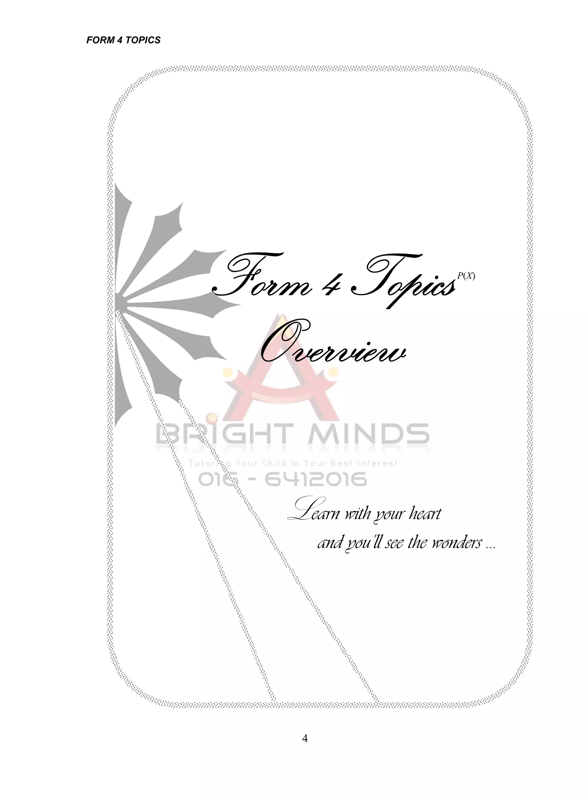 Add maths complete f4 & f5 Notes | PDF