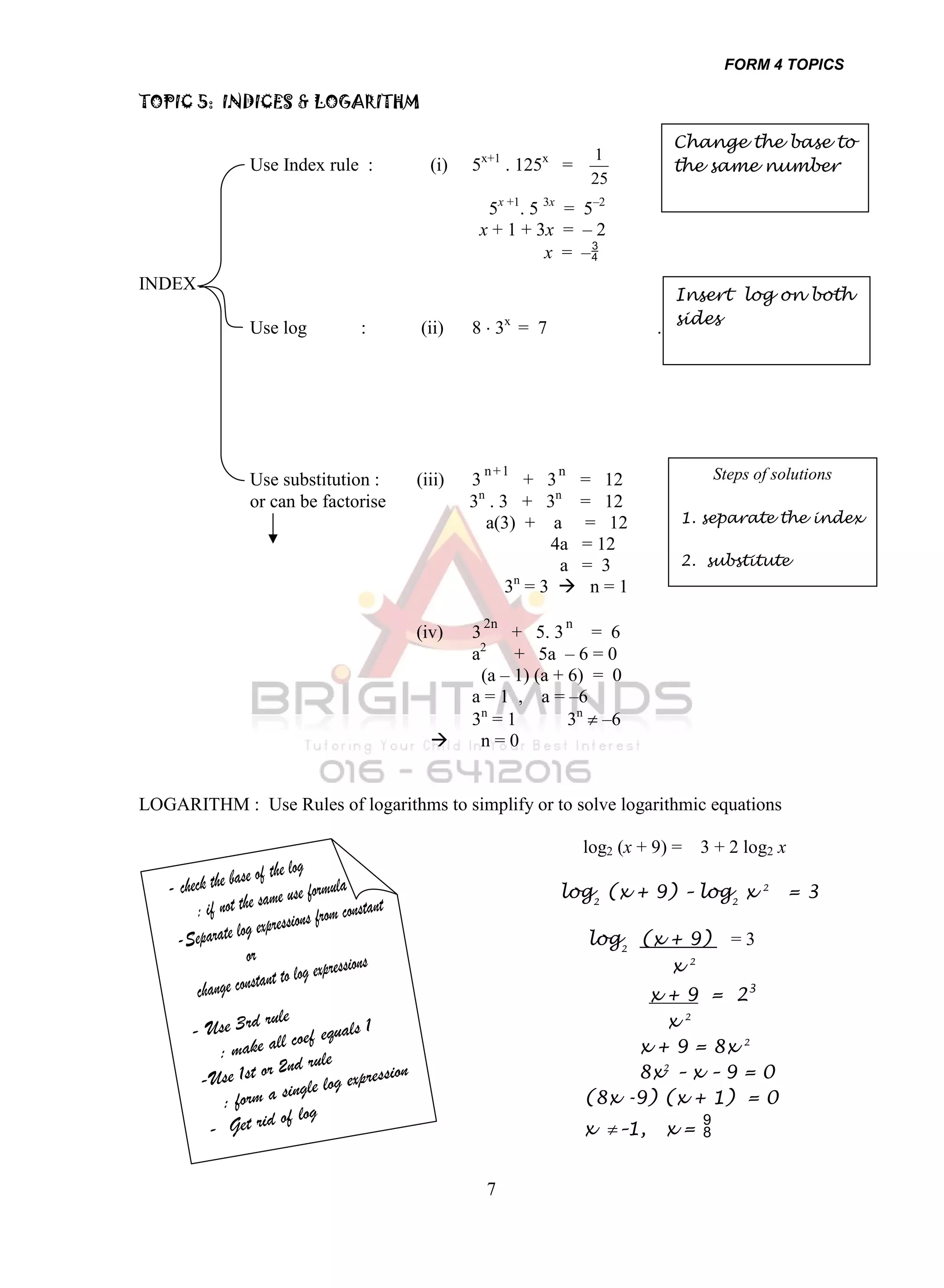 Add maths complete f4 & f5 Notes | PDF