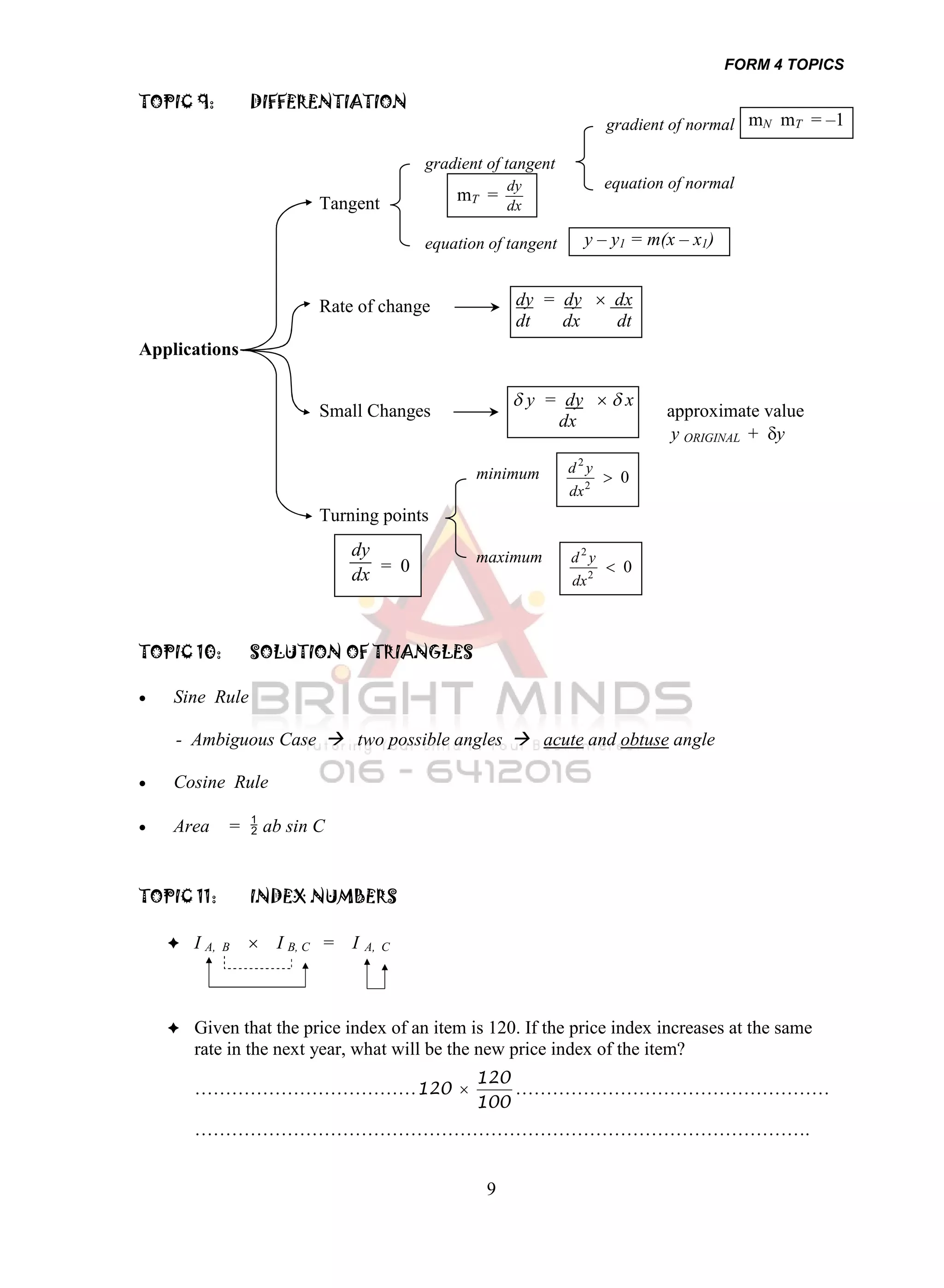Add maths complete f4 & f5 Notes | PDF