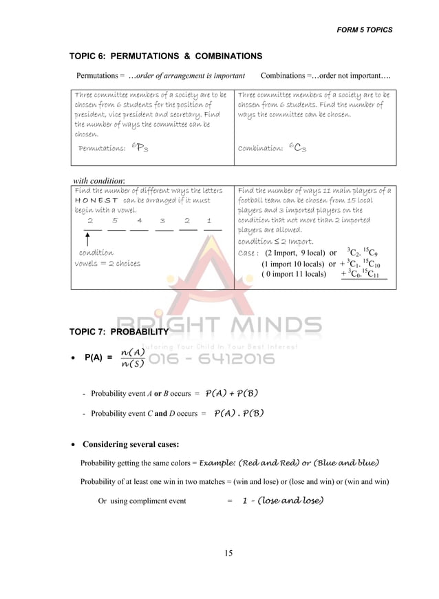 Add maths complete f4 & f5 Notes | PDF | Physics | Science