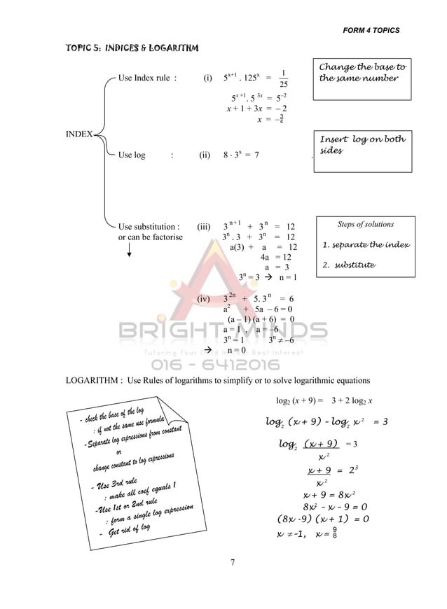 Add maths complete f4 & f5 Notes | PDF | Physics | Science