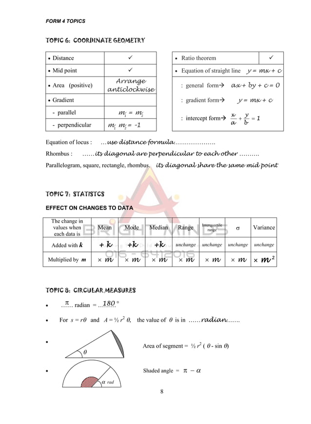 Add maths complete f4 & f5 Notes | PDF | Physics | Science
