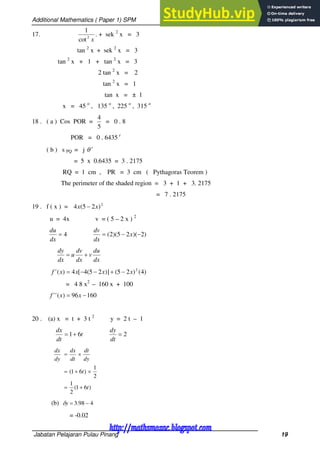 Add Maths Paper 1 | PDF