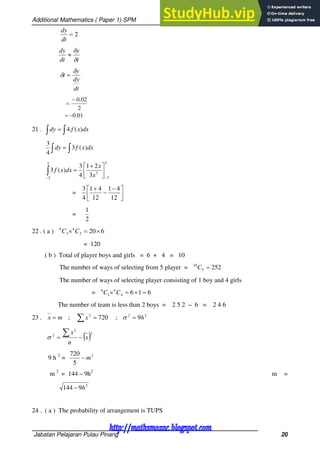 Add Maths Paper 1 | PDF