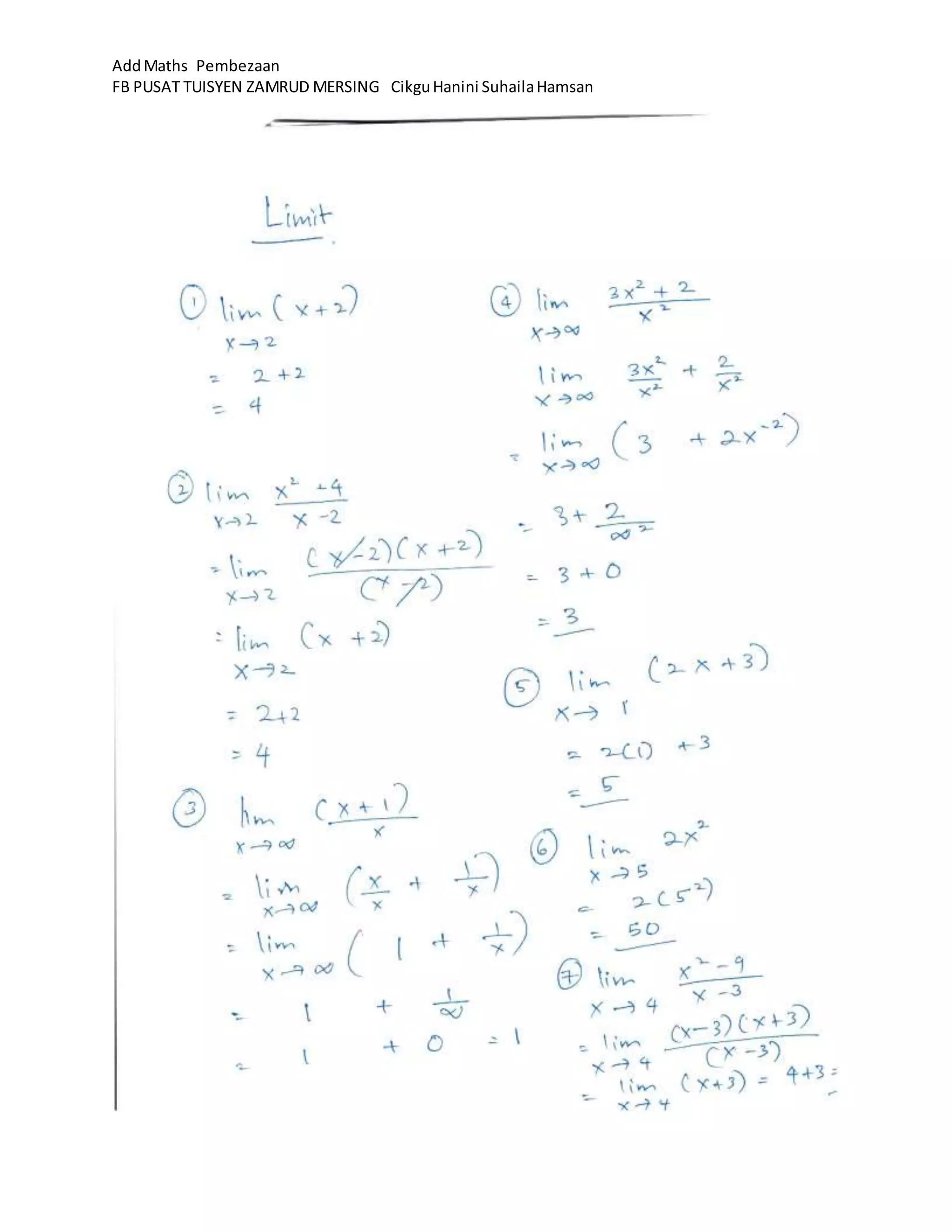 Add maths pembezaan | DOCX