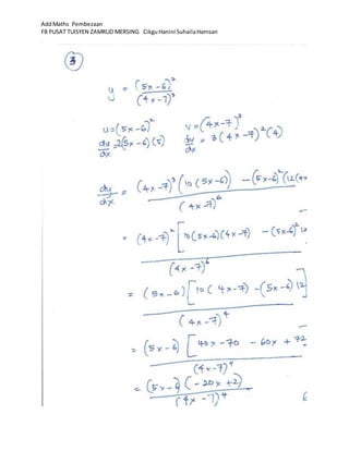 Add maths pembezaan | DOCX