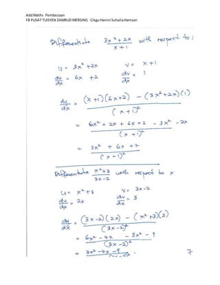 Add maths pembezaan | DOCX
