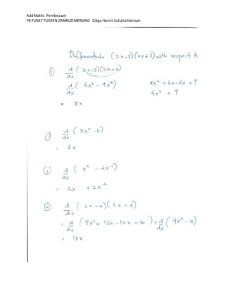 Add maths pembezaan | DOCX