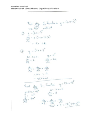 Add maths pembezaan | DOCX