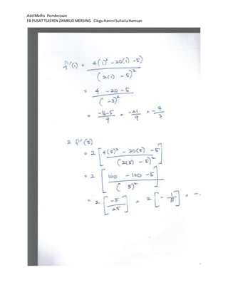 Add maths pembezaan | DOCX