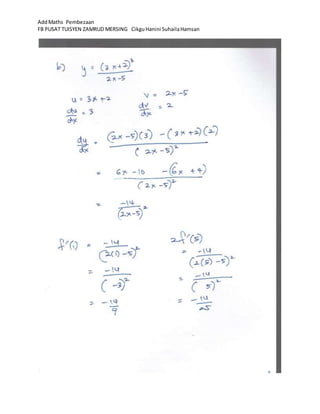 Add maths pembezaan | DOCX