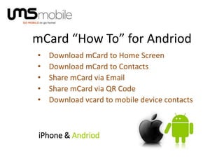 Add m card to device | PPT | Free Download
