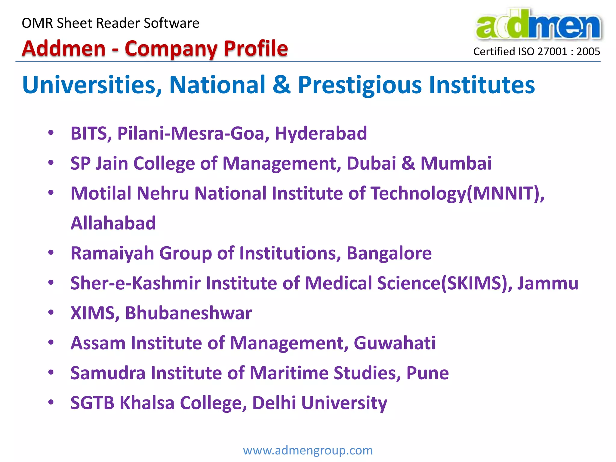 Addmen company profile 14.1 | PPT