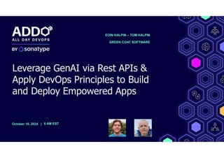 ADDO 2024 - Leverage GenAI via Rest APIs.pdf