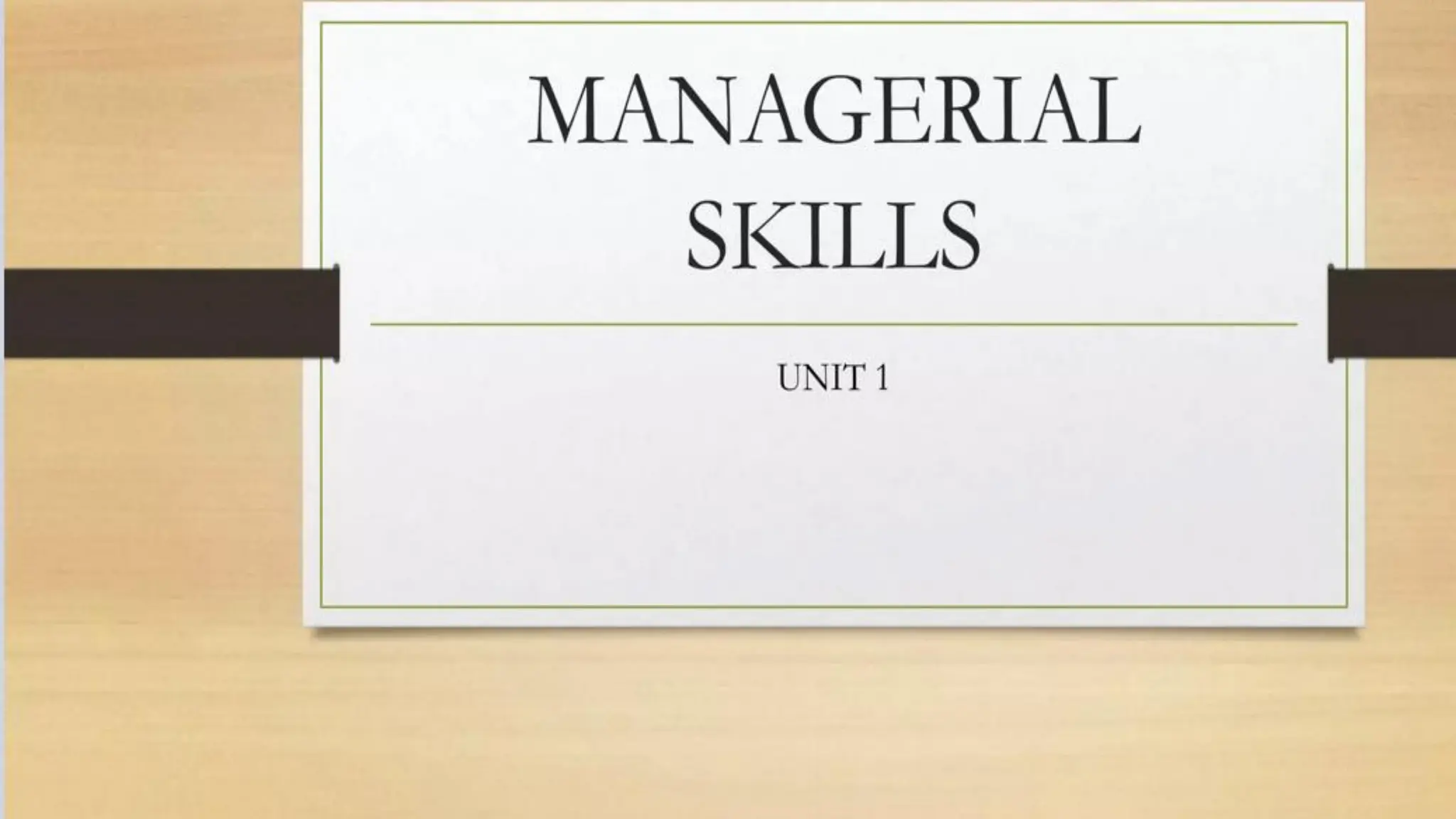 Basic managerial skill development of finance | PPT