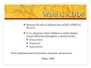 ADD disability powerpoint | PPT