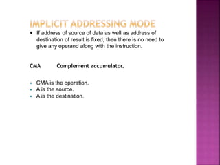 Addresing mode and timing diagram | PPTX