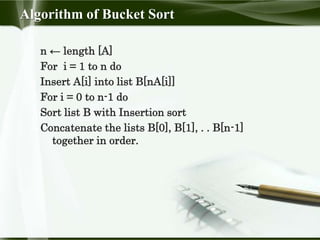 Address calculation-sort | PPT