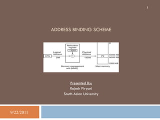 Address Binding Scheme | PDF