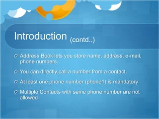 Address Book | PPT