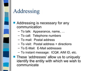 Addressing | PPT