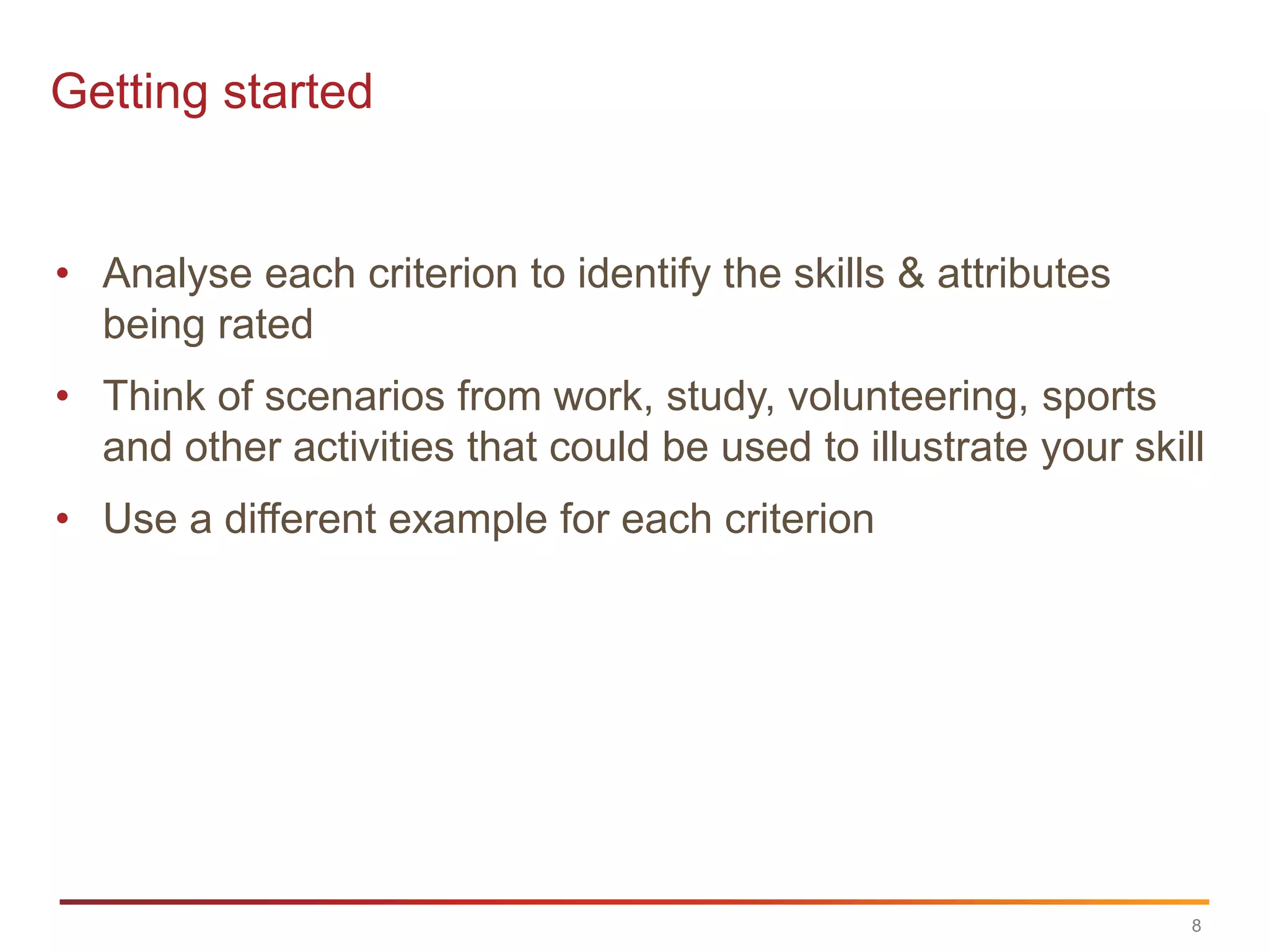 Addressing Key Selection Criteria | PPTX | Resume Writing and Advice ...