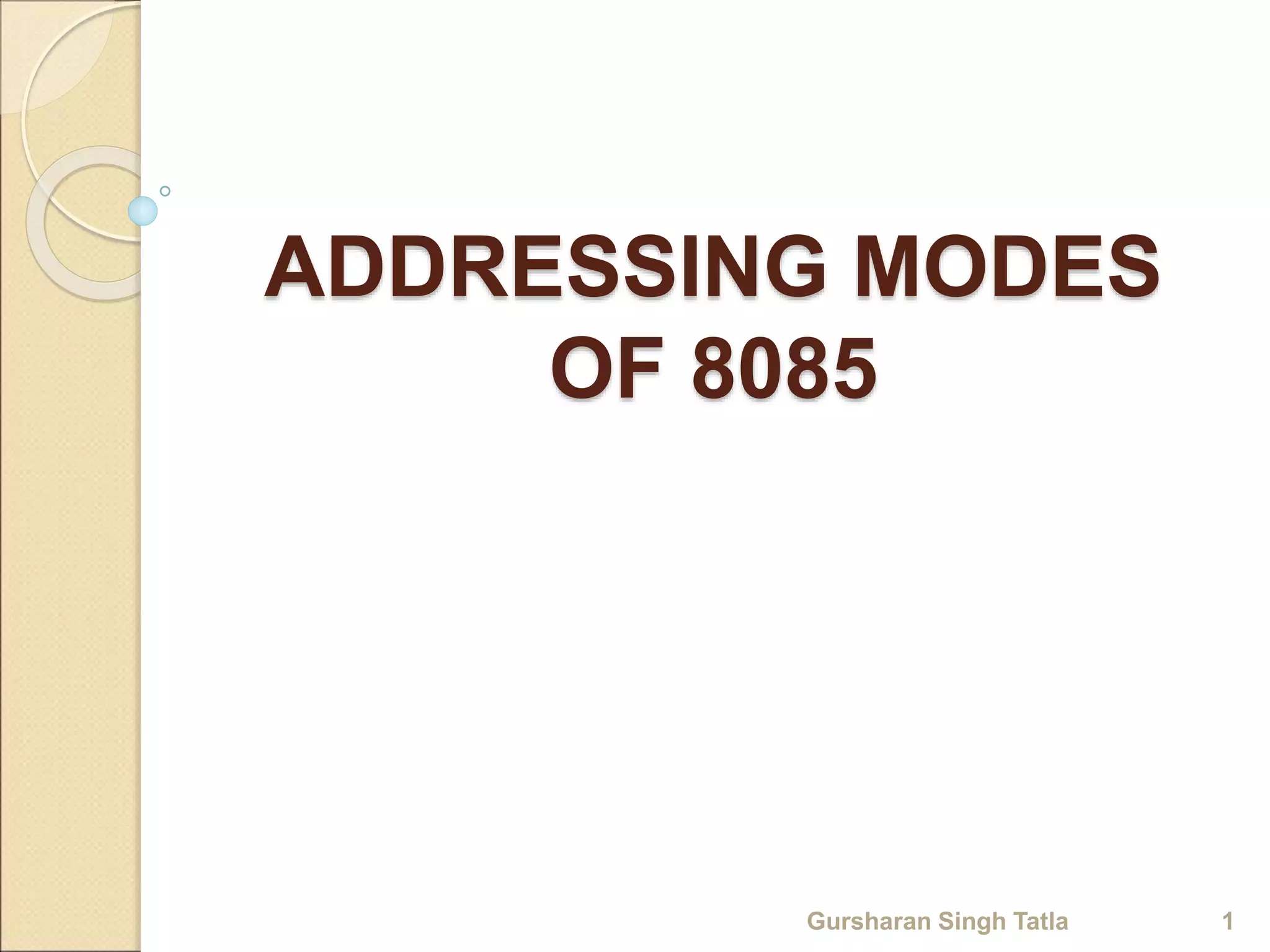 Addressing modes-of-8085 | PPT