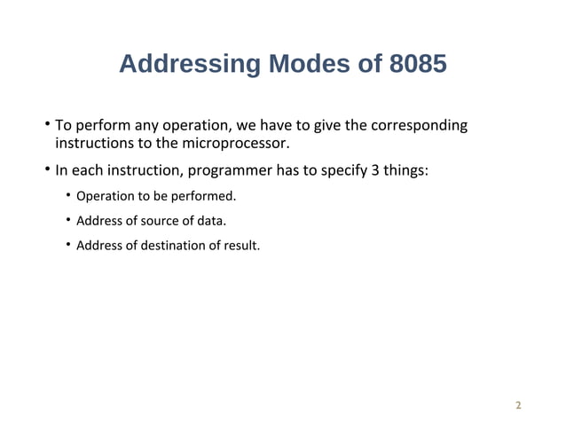 Addressing modes of 8085 | PPS | Operating Systems | Computer Software ...