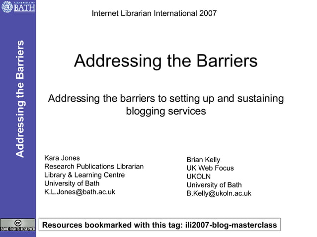Addressing The Barriers | PPT