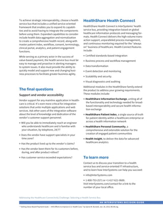 Addressing the Healthcare Connectivity Challenge | PDF