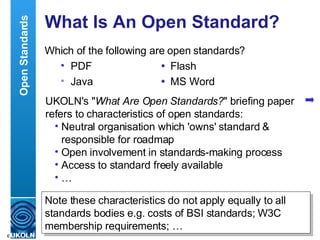 Addressing The Limitations Of Open Standards | PPT