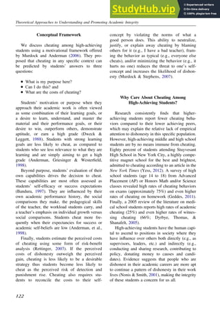 Addressing Academic Dishonesty Among The Highest Achievers | PDF