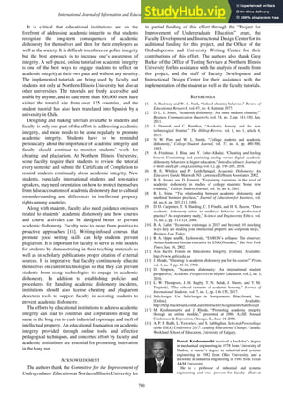 Addressing Academic Integrity In Education And Innovation | PDF