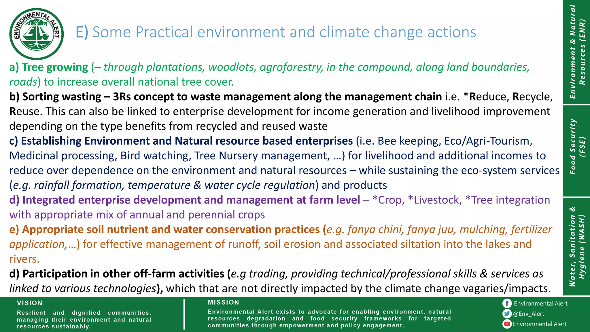 Addressing the Challenge of Climate Change and Environmental ...