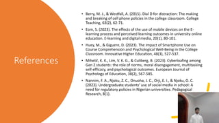ADDressing Cell Phone Distractions in Zayed University-Hamad.ppsx