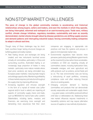 Addressing Commodity Market Challenges With Digitalization Enabled By ...