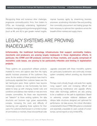 Addressing Commodity Market Challenges With Digitalization Enabled By ...