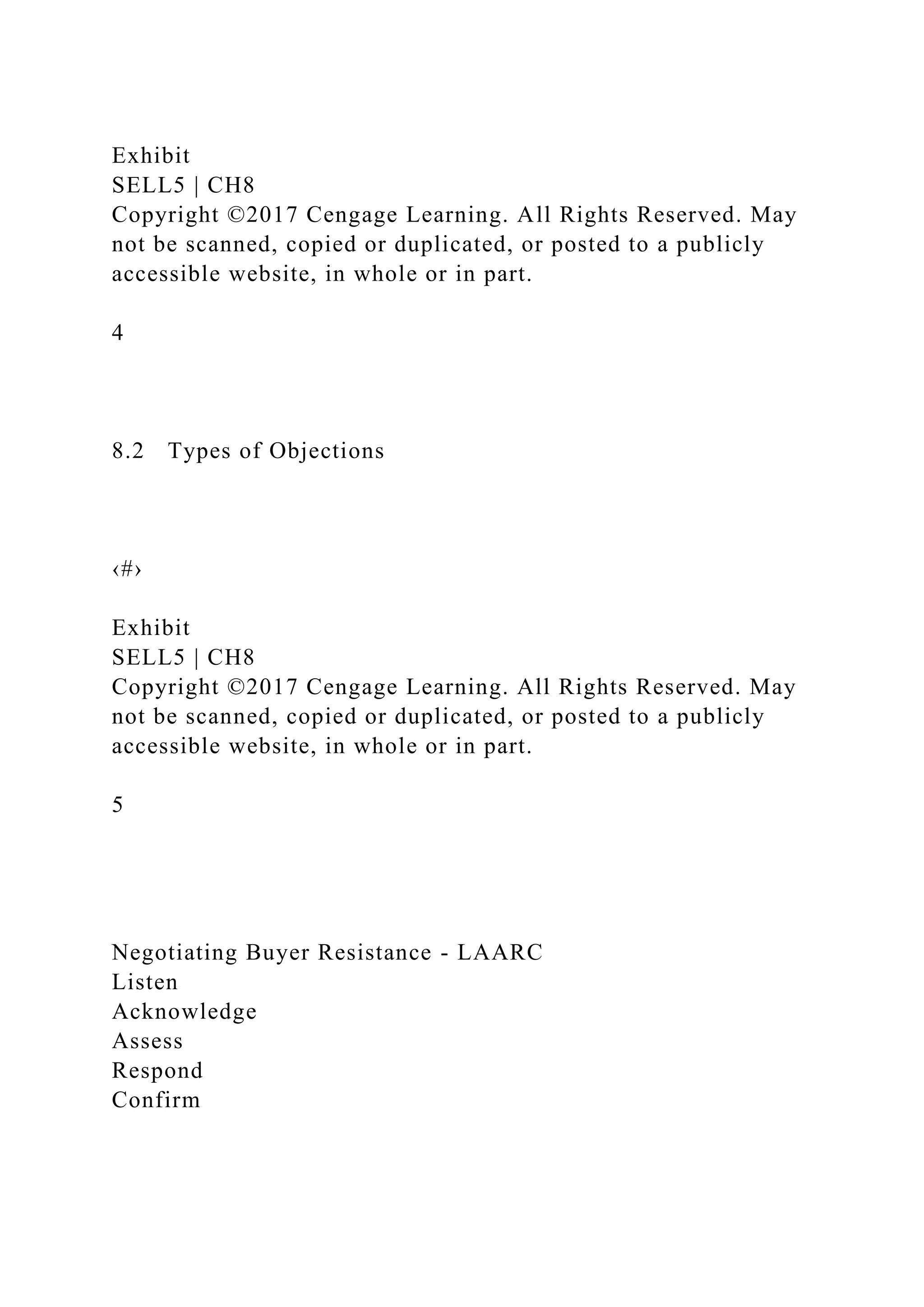 Addressing Concerns and Earning CommitmentCopyright ©2017 Ceng.docx
