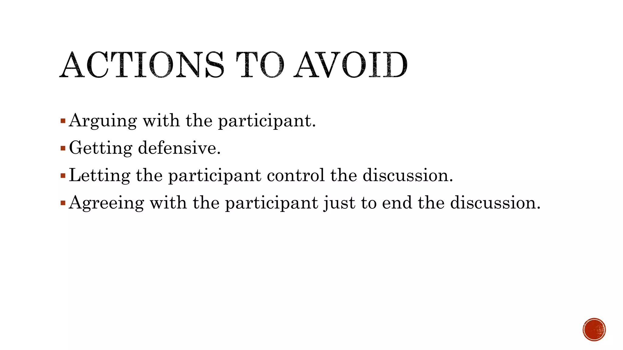 Addressing difficult participants | PPT