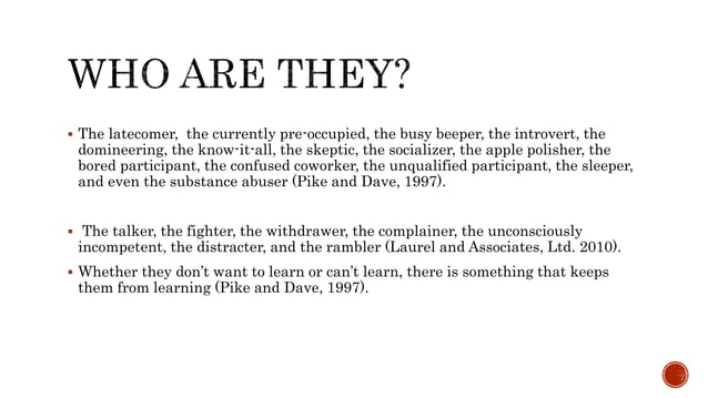 Addressing difficult participants | PPT