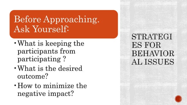 Addressing difficult participants | PPT
