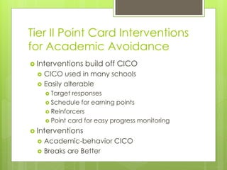 Addressing Disruptive Behavior Problems in Schools Using Point Card ...