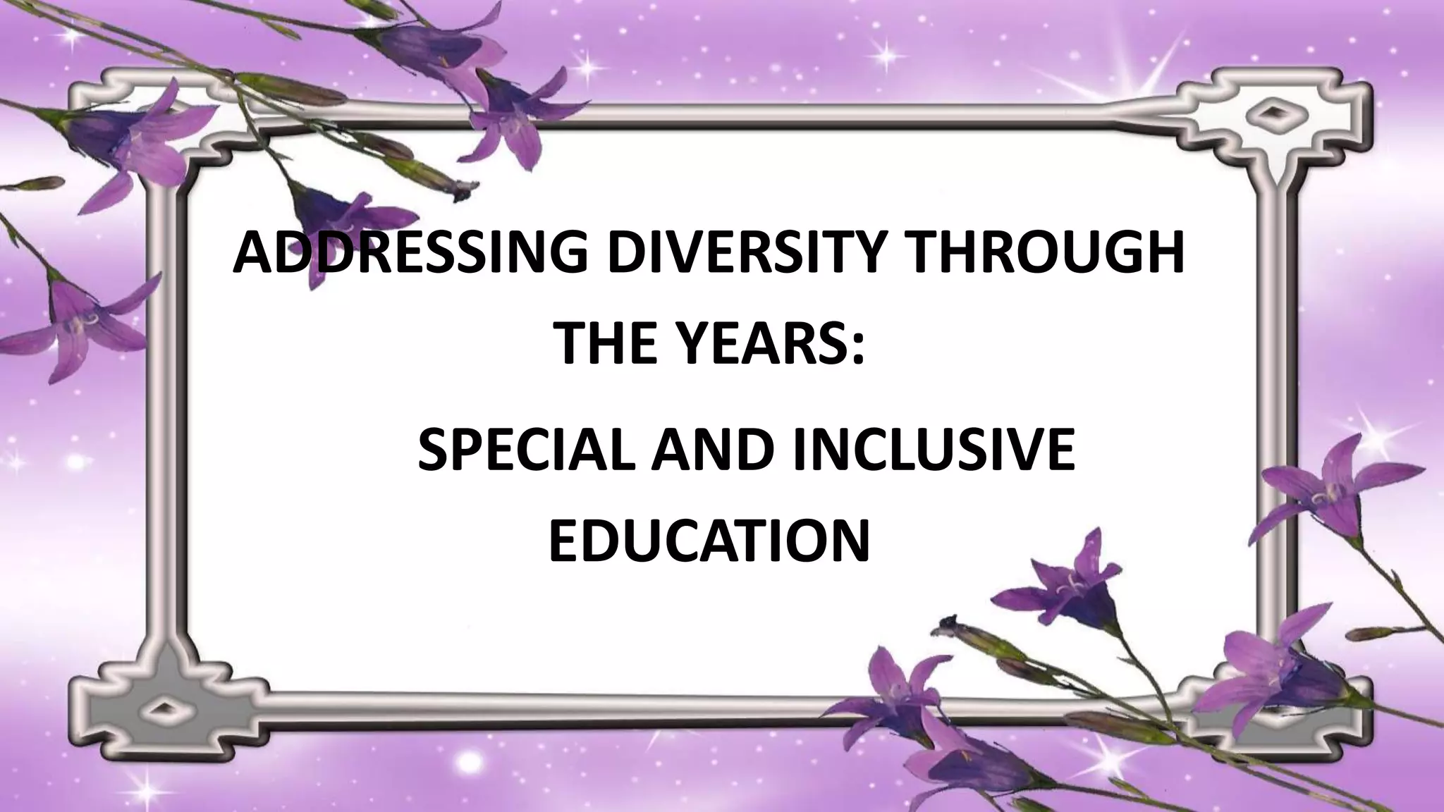 Addressing diversity | PPTX