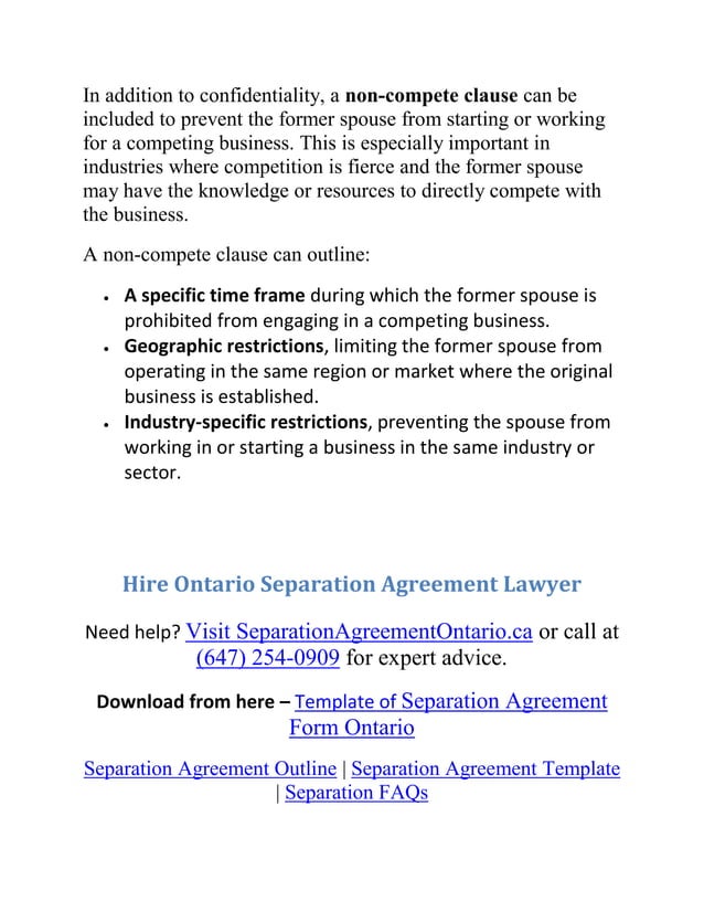 Addressing Family Business Ownership in Separation Agreements | PDF